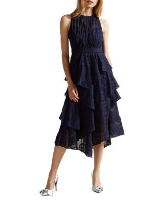 Ted Baker Floryah Embroidered Tiered Midi Dress | Bloomingdale's Women