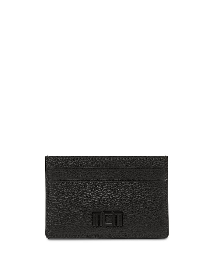 MCM Leather Branded Mini Card Case | Bloomingdale's