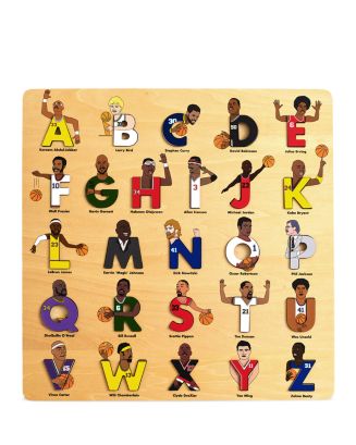 Alphabet Legends Basketball Legends Wooden Alphabet Puzzle - Ages 3-6 ...