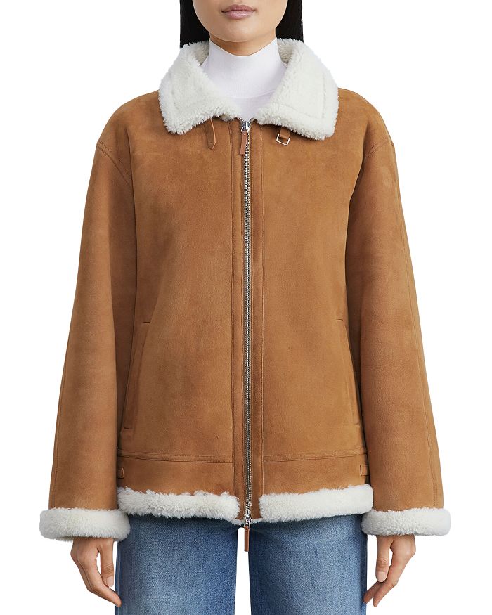 Lafayette 148 New York Shearling Aviator Coat | Bloomingdale's