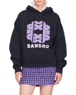 Sandro Liberty Embroidered Graphic Hoodie | Bloomingdale's