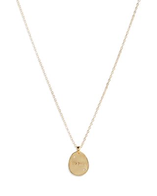 Ted Baker Pavé Logo Coin Pendant Necklace in Gold Tone, 16.5"-18.5 ...