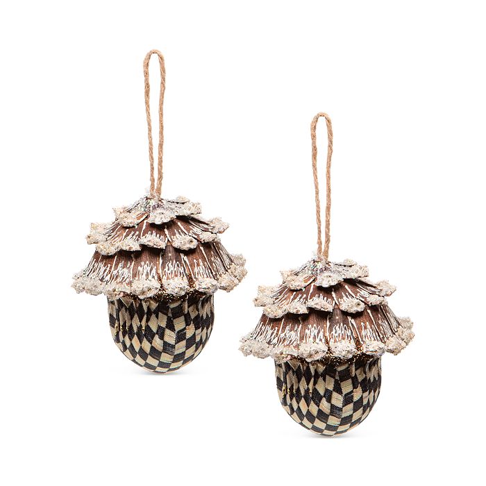 Mackenzie-Childs Woodland Acorn Display Ornaments, Set of 2 ...