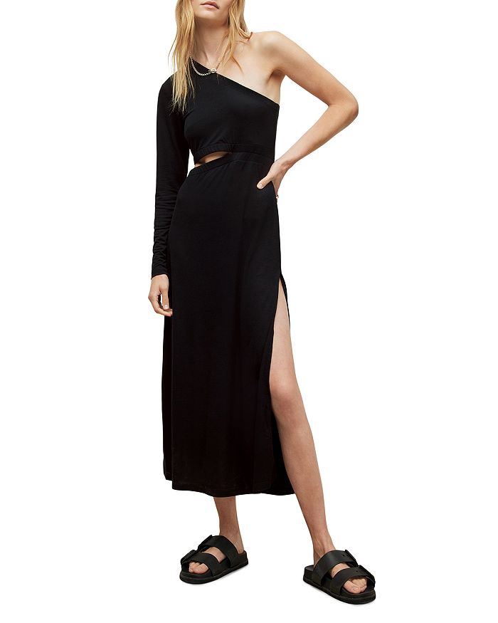 ALLSAINTS Mary One Shoulder Cutout Dress | Bloomingdale's