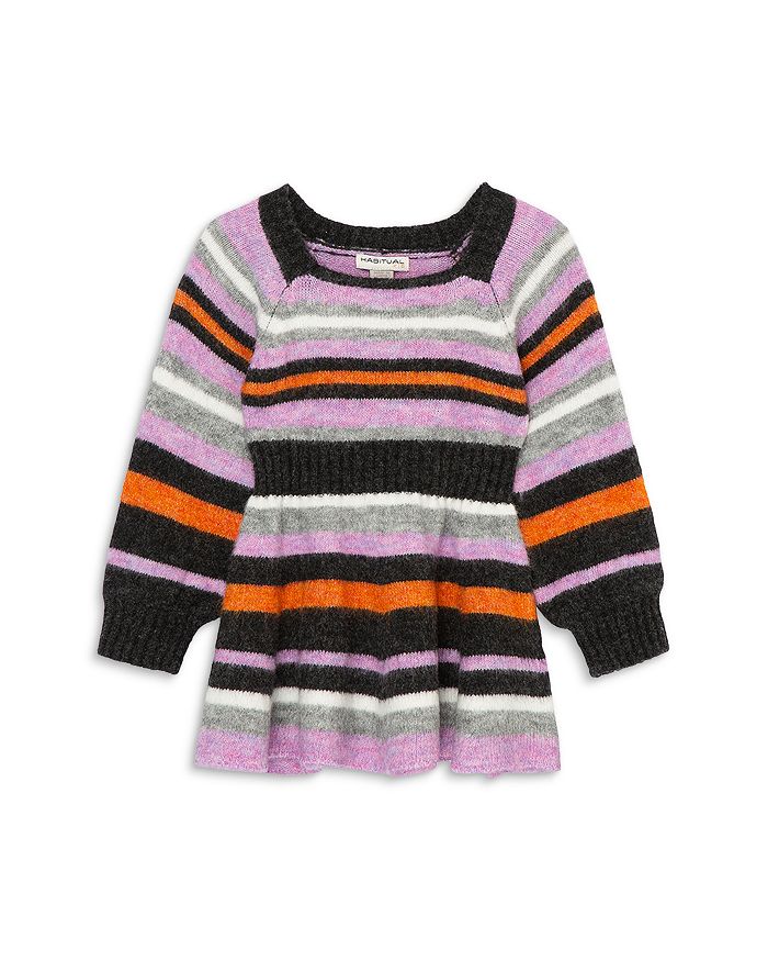 Habitual Kids Girls' Fit N Flare Striped Sweater Dress - Baby ...