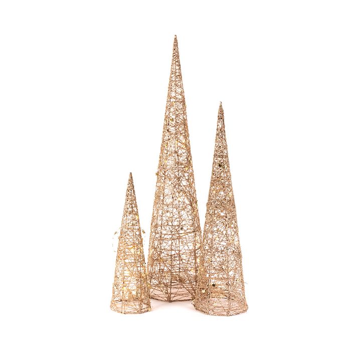 Gerson Company Lighted Cone Trees, Set of 3 | Bloomingdale's