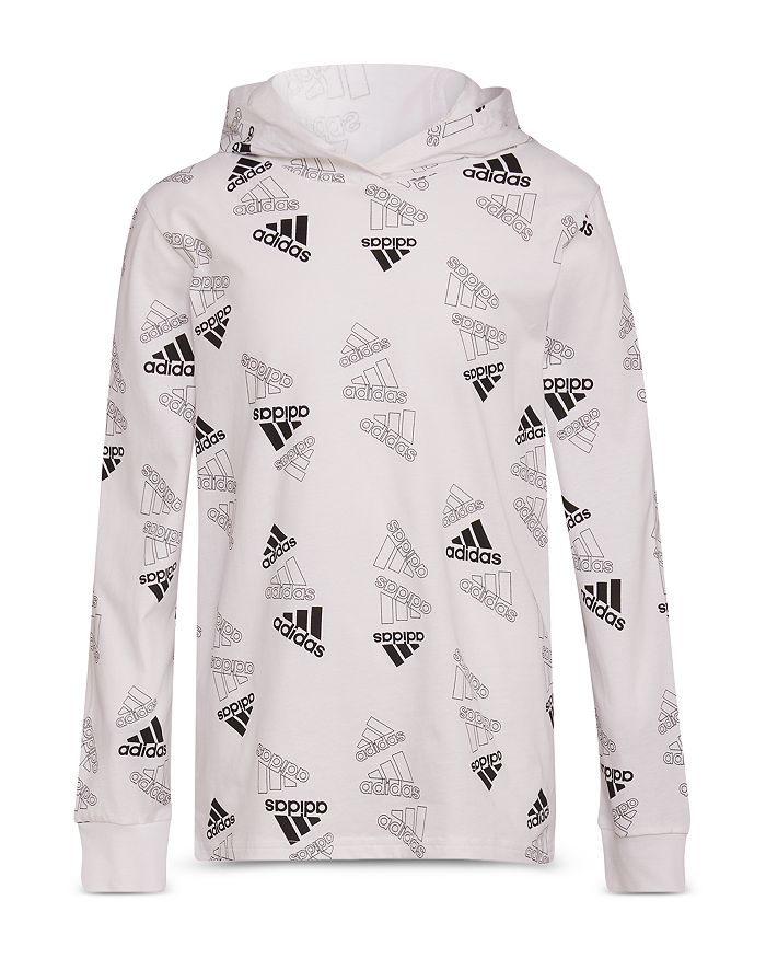 Adidas Boys' Allover Tumbling Logo Hooded Tee - Big Kid | Bloomingdale's