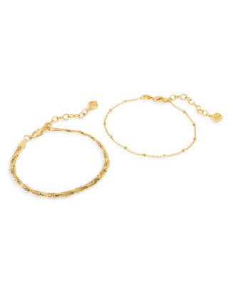 Kendra Scott Carson Bracelets in 14K Gold Plated, Set of 2 | Bloomingdale's