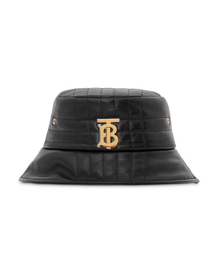 Burberry Monogram Logo Quilted Leather Bucket Hat | Bloomingdale's