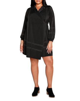 Belldini Plus Stud Trimmed Wrap Dress | Bloomingdale's