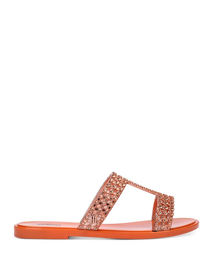 Melissa Women's Glowing Gold Embellished Slip On Sandals | Bloomingdale's