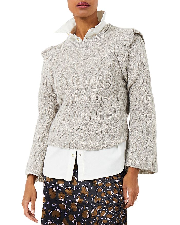 FRENCH CONNECTION Linny Cable Knit Sweater | Bloomingdale's