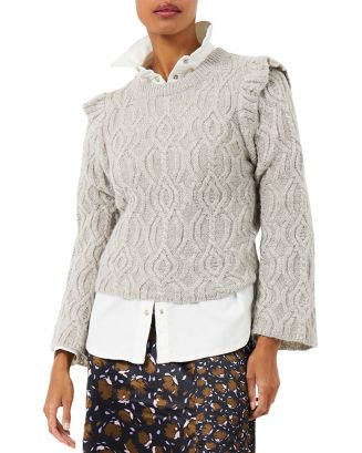 FRENCH CONNECTION Linny Cable Knit Sweater | Bloomingdale's