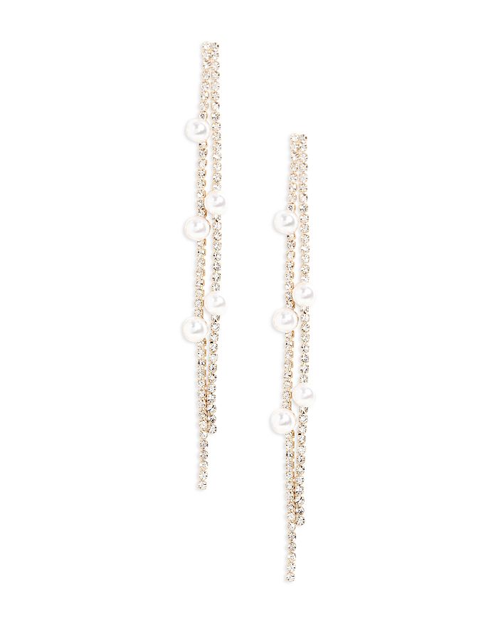 Shashi Particulire Cubic Zirconia And Cultured Freshwater Pearl Linear