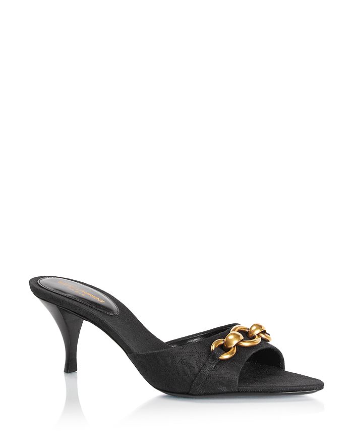 Saint Laurent Women's Le Maillon Pointed Toe Chain Detail High Heel ...
