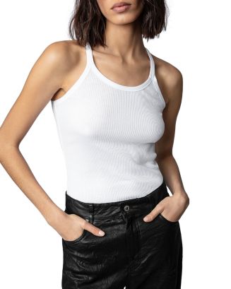 Zadig & Voltaire Alba Ribbed Cotton Tank | Bloomingdale's