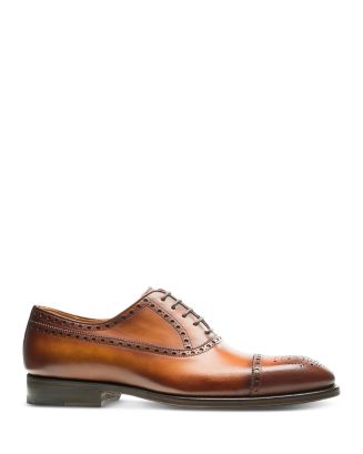 Magnanni Men's Hipolito Lace Up Medallion Cap Toe Dress Shoes ...