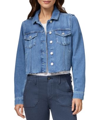 PAIGE Rowan Cropped Denim Jacket | Bloomingdale's