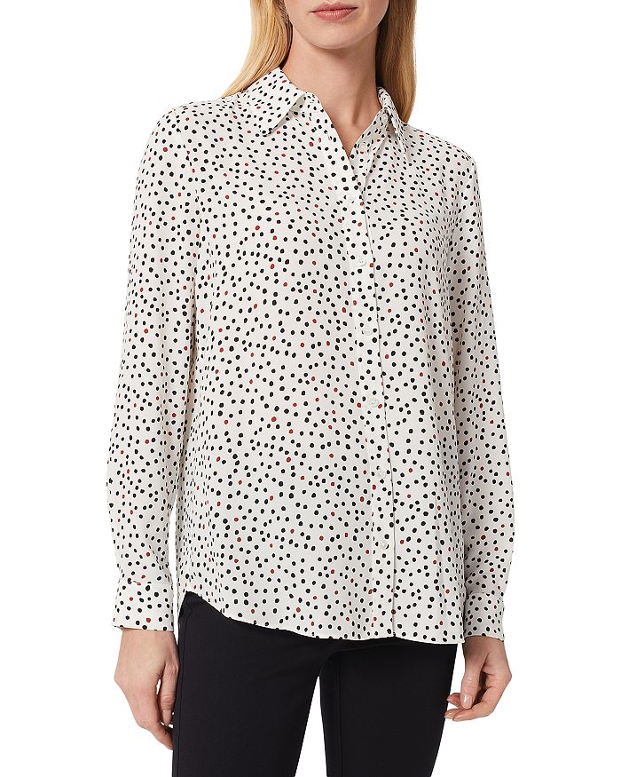 HOBBS LONDON Brenna Multi Dot Blouse | Bloomingdale's