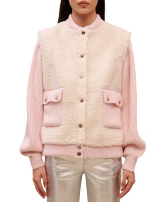 Maje Billy Mixed Media Jacket | Bloomingdale's