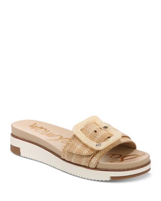 Sam Edelman Women's Ariane Slip On Buckled Wedge Sandals | Bloomingdale's