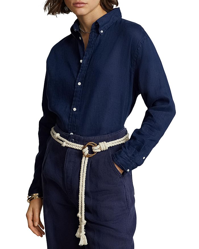 Ralph Lauren Linen Button Down Shirt | Bloomingdale's
