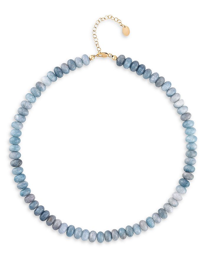 Alexa Leigh Light Blue Opal Beaded Necklace in 14K Gold Filled, 15"-17 ...