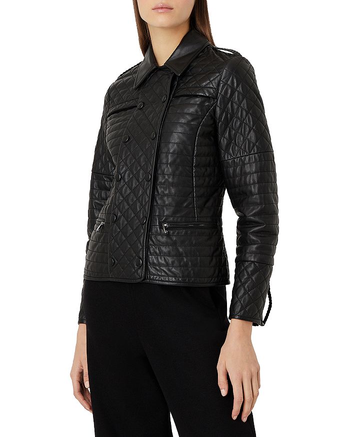 Emporio Armani Quilted Leather Jacket | Bloomingdale's