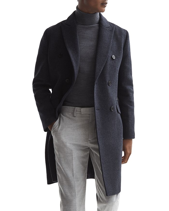 REISS Reflection Double Breasted Overcoat | Bloomingdale's