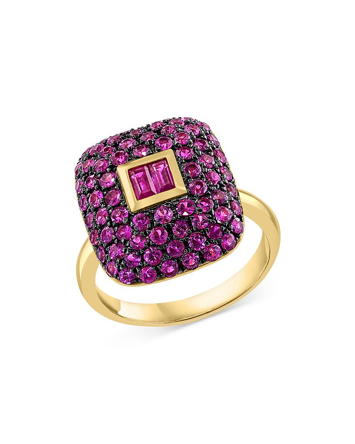 Bloomingdale's Fine Collection Ruby Statement Ring in 14K Yellow Gold ...