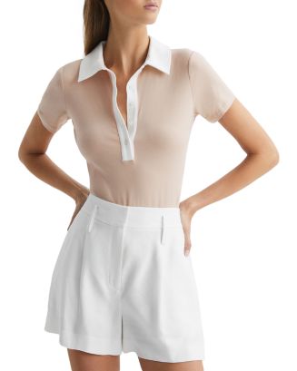 REISS Avery Collared Bodysuit | Bloomingdale's Women