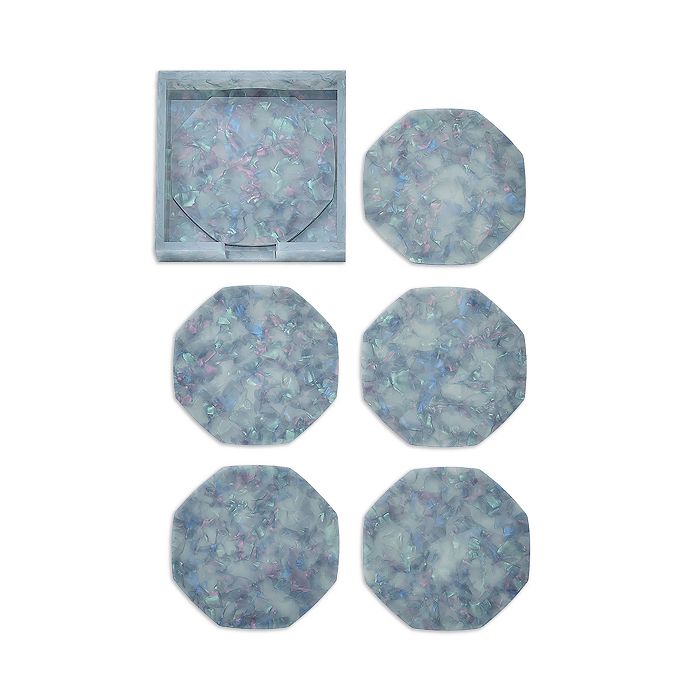 Kim Seybert Gem Coaster in Blue, Set of 6 in a Gift Box | Bloomingdale's