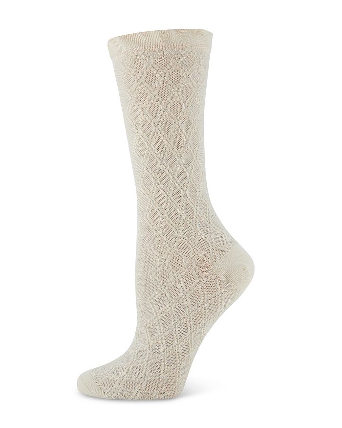 Sanctuary Metallic Diamond Pattern Crew Socks | Bloomingdale's