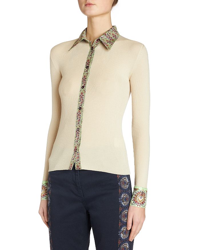 Etro Embroidered Knit Top | Bloomingdale's