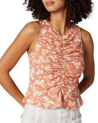 Joie Quinn Printed Ruched Top | Bloomingdale's