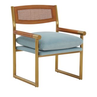 TOV Furniture Harlow Rattan Velvet Chair | Bloomingdale's