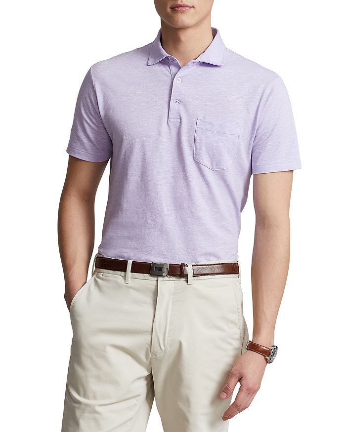 Polo Ralph Lauren Cotton & Linen Custom Slim Fit Polo Shirt ...