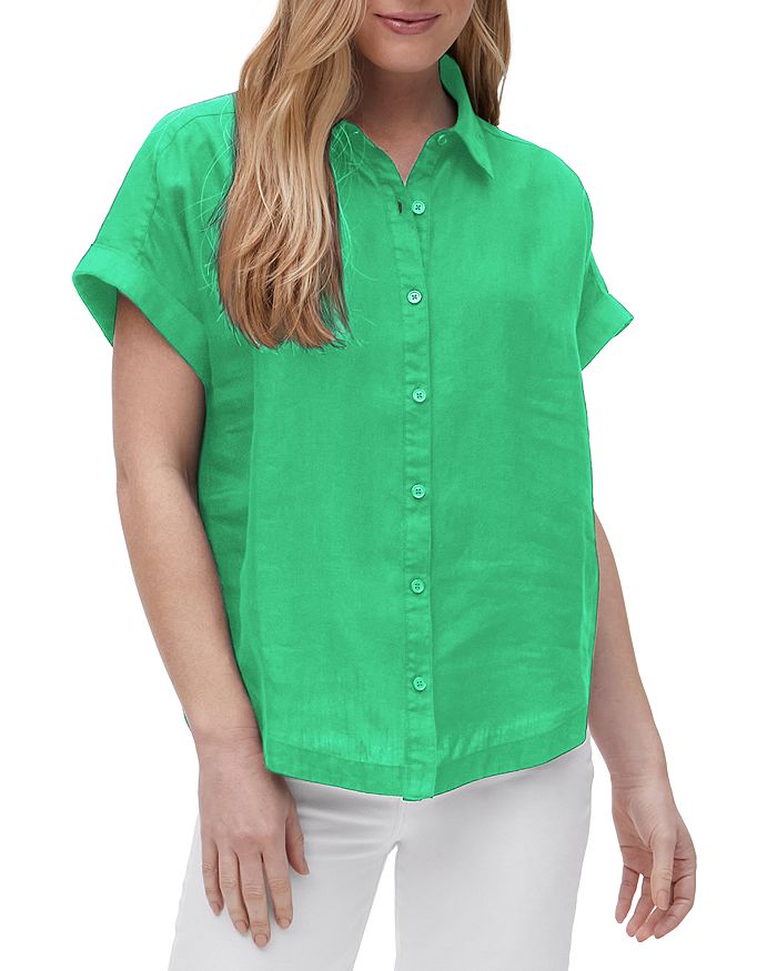 Michael Stars Charlie Button Down Linen Shirt | Bloomingdale's