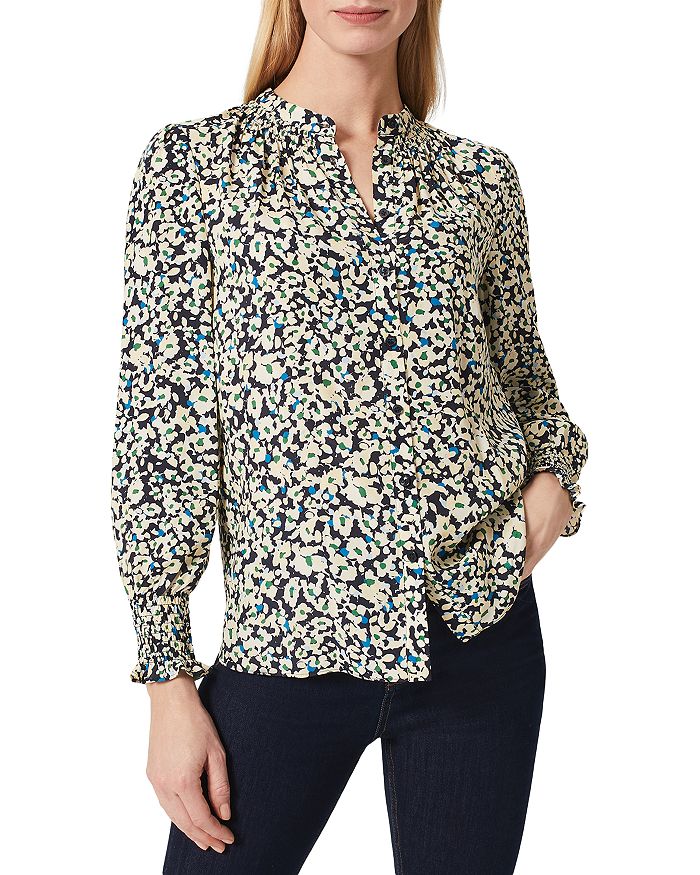 HOBBS LONDON Gaia Smocked Blouse | Bloomingdale's