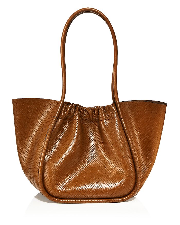 Proenza Schouler Carved Python Large Ruched Leather Tote | Bloomingdale's