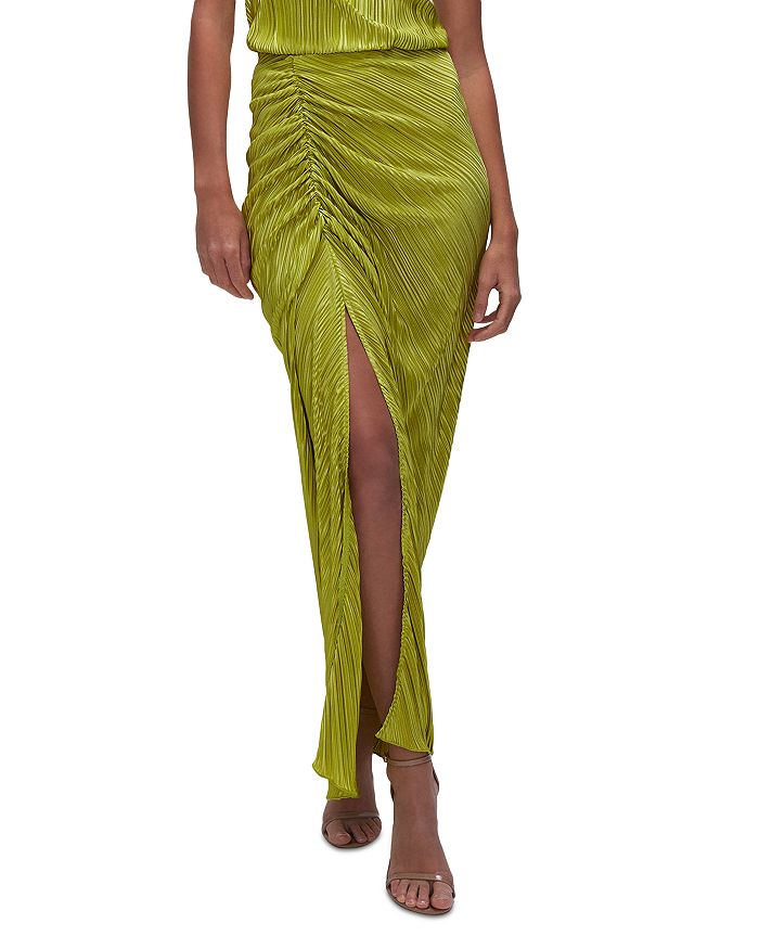 Good American Plissé Ruched Maxi Skirt | Bloomingdale's