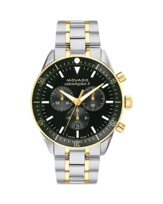 Movado Calendoplan S Two Tone Stainless Steel Chronograph, 42mm ...