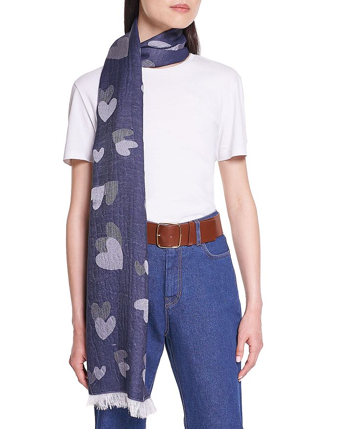 Weekend Max Mara Bazar Heart Fringe Scarf | Bloomingdale's