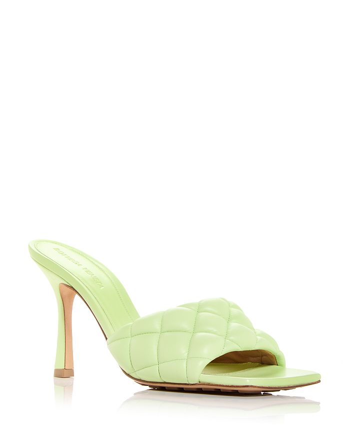 Bottega Veneta Women's Quilted High Heel Slide Sandals | Bloomingdale's