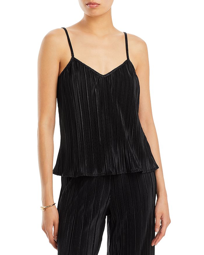 AQUA Plissé Tank Top - 100% Exclusive | Bloomingdale's