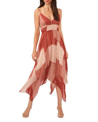 1.STATE Sleeveless Handkerchief Hem Midi Dress | Bloomingdale's