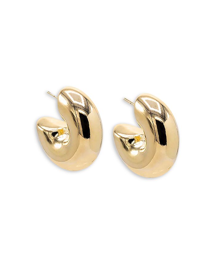 By Adina Eden Small Chunky Bubble Hoop Earrings in Gold Filled ...
