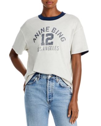 Anine Bing Toni Cotton Reversible Tee | Bloomingdale's