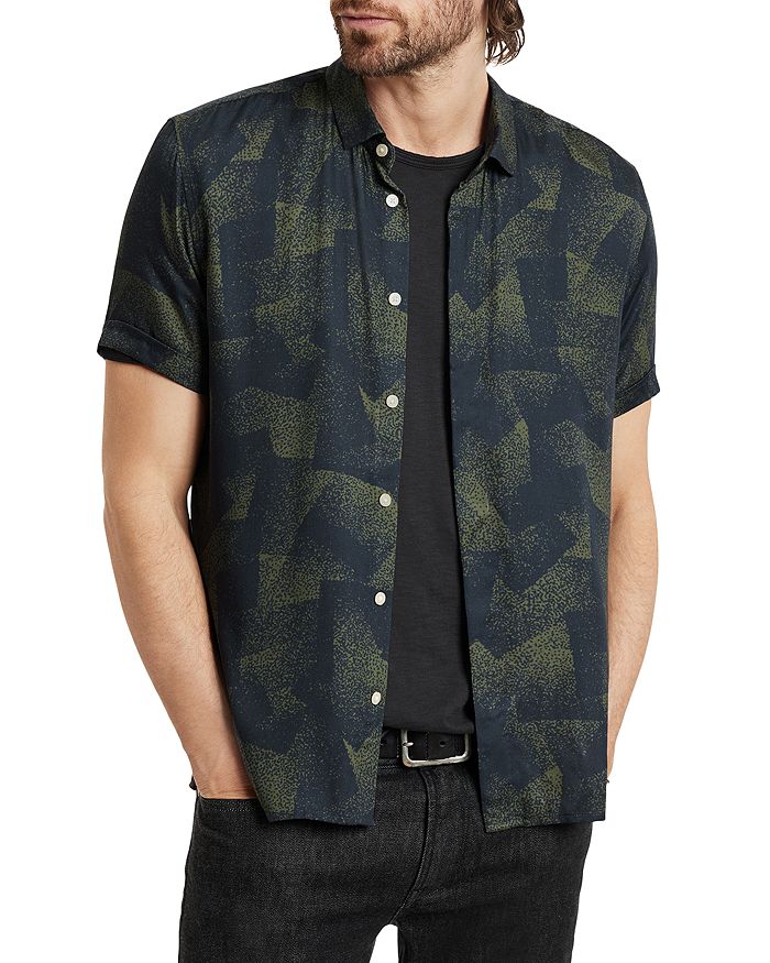 John Varvatos Loren Short Sleeve Button Front Shirt | Bloomingdale's