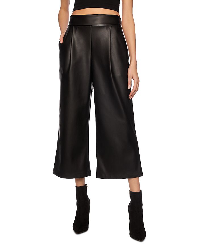 Susana Monaco Faux Leather Cropped Pants | Bloomingdale's